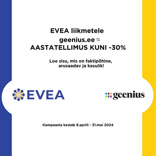 EVEA liikmetele Geenius.ee aastatellimus kuni -30% | EVEA